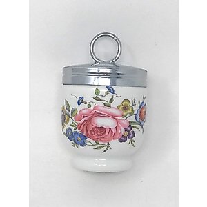 Royal Worcester Porcelain Bournemouth Pink Rose Single Egg Coddler Made In England