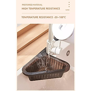 Cassalino Kitchen Sink Drain and Strainer Basket - Adjustable Drainer Rack - Multifunctional Sink Filter - Drain Basket Hangs on Faucet Fits All Sink