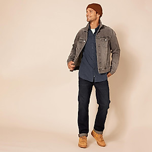 Amazon Essentials Men's Long-Sleeve Flannel Shirt, Regular-Fit, Two Pockets, Dark Denim, X-Large