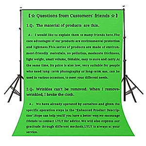 LYLYCTY Background 5x7ft Non-Woven Fabric Solid Color Green Screen Photo Backdrop Studio Photography Props LY063