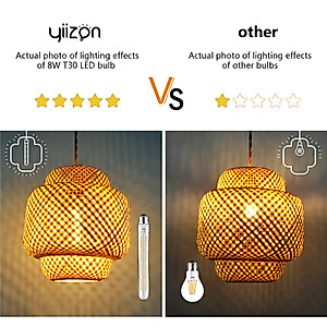 YIIZON Plug in Pendant Light Hanging Lamp with Handmade Bamboo Lampshade Dimmer Switch Boho Modern Rustic Country Natural Basket Hanging Light with Plug in Cord