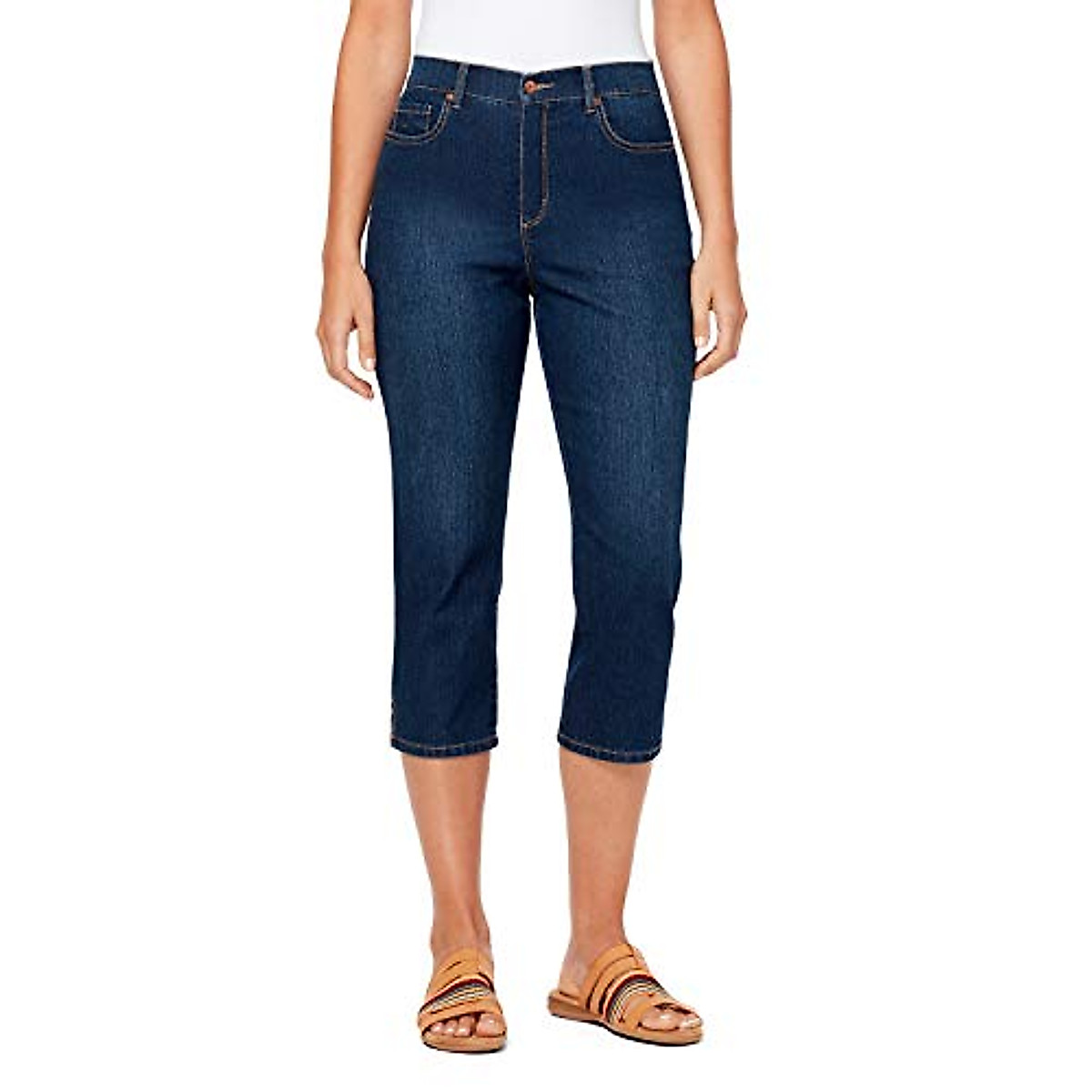 Gloria Vanderbilt Women's Amanda Capri Jean, Madison-Rivets