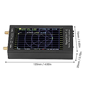 Oumefar Vector Network Analyzer, Full Touch Screen HF VHF UHF Antenna Analyzer Shielding Electromagnetic Interference with Aluminum Case for Short  Precisionmeasuring