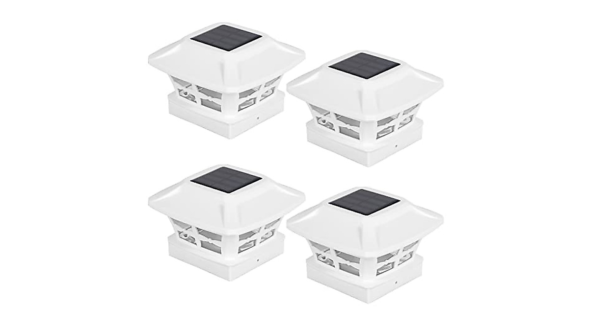 Solar Post Cap Lights Outdoor Solar Powered 4x4 Post LED Fence Lights