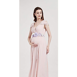 FANFAN Maternity Sash Belt Pregnant Wedding Sash Belt Bridal Sash Belts Y01 (lavender)