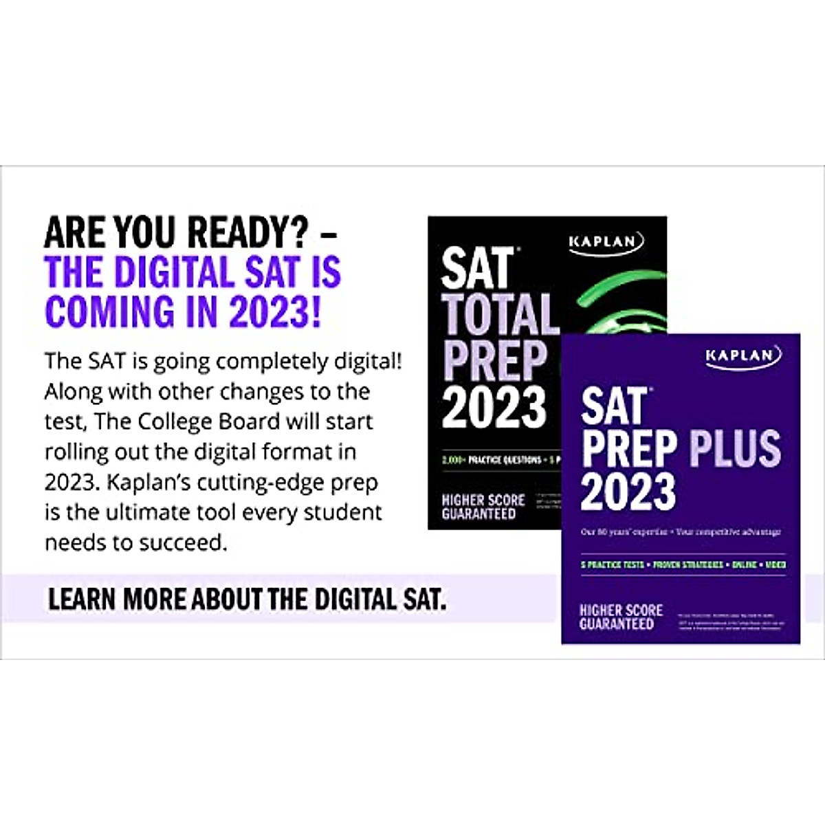 SAT Prep Plus 2023: Includes 5 Full Length Practice Tests(2 in the book and 3 online), 1500+ Practice Questions, + 1 Year Online Access to ... College Board Tests (Kaplan Test Prep)