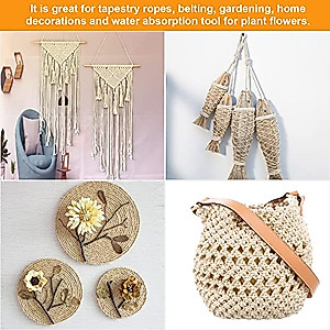 328Ft Cotton Clothesline Rope 1/4 Inch White Cotton Rope Craft Clothesline Cord Craft Heavy Duty Wall Hanging Rope, Soft Clothes Line Rope