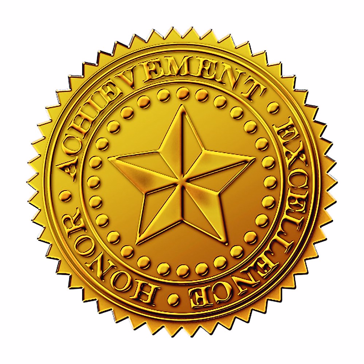 Great Papers! Starburst Embossed and Gold Foil Certificate Seal, 1.75", 48 Count (903419)