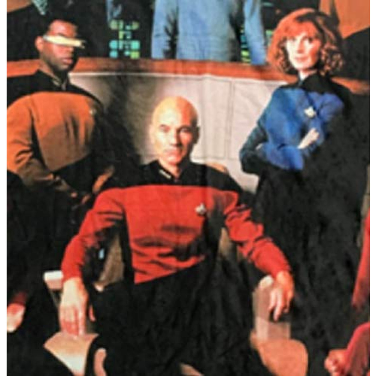 Surreal Entertainment Star Trek The Next Generation Cast Fleece Softest Throw Blanket| Measures 60 x 45 Inches