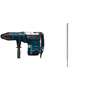 BOSCH RH1255VC SDS-max Rotary Hammer, 2 In.&BOSCH HC5093 1-1/2-In. X 36 In. Sds-Max Speed-X Carbide Rotary Hammer Bit for Concrete Drilling