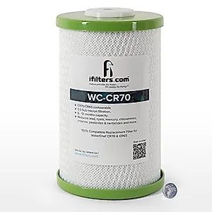 CR70 CR65 Replacement Water Filter Cartridge, 1,000 Gal Capacity, for C7000 C6500 Systems, Battery Included