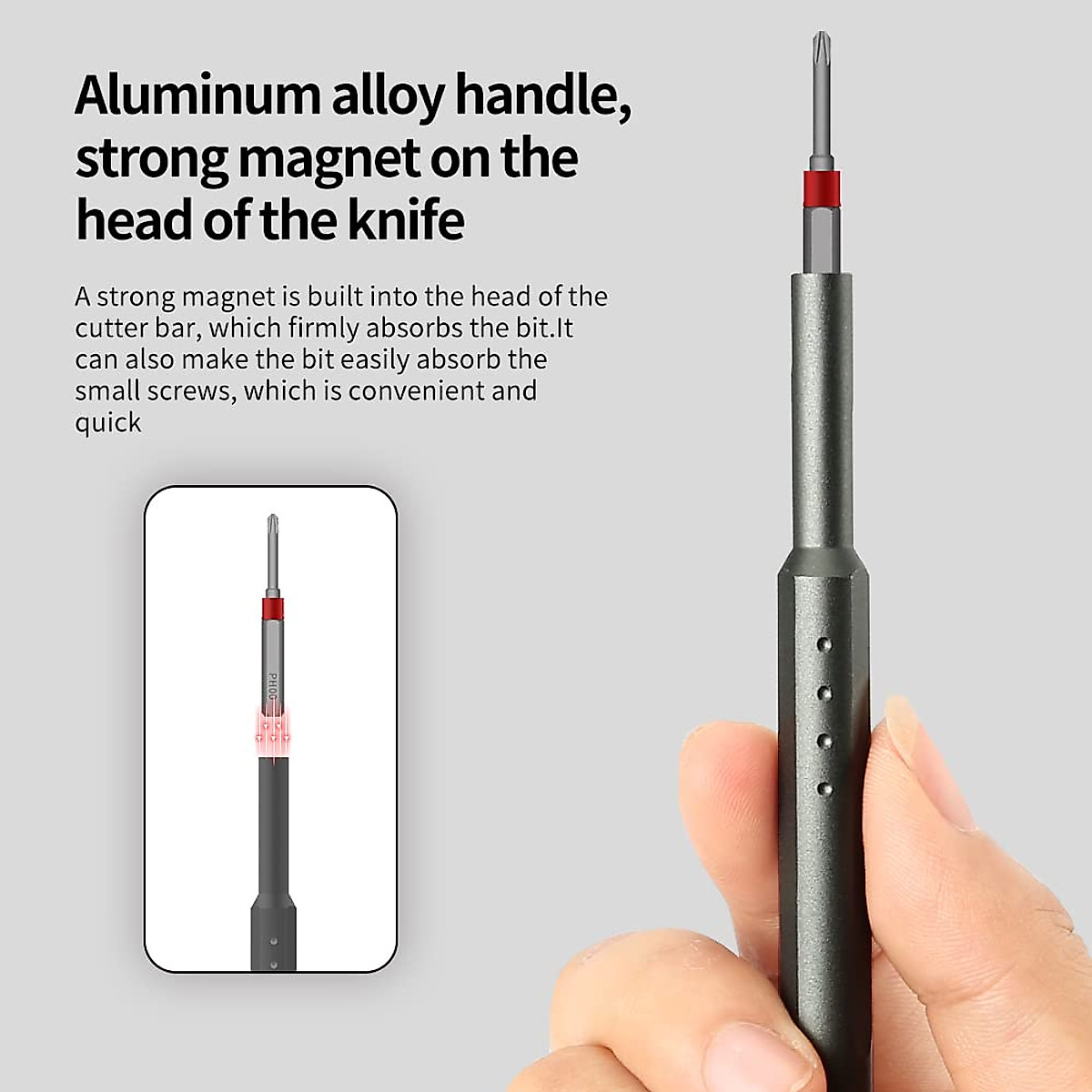 31 in 1 Precision Screwdriver Set, VOXIV Magnetic Manual Screwdriver Tool Set with 30pcs Phillips Head & Flathead, Mini Screwdriver Set for Electronics, iPhone, PC, Jewelers, Watch, Eyeglass Repairing