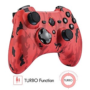 EasySMX 2.4G Wireless Controller for PS3, PC Gamepads with Vibration Fire Button Range up to 10m Support Steam PC PS3 Android Devices and TV Box