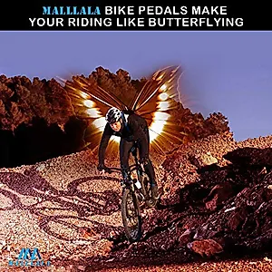 MALLLALA Mountain Bike Pedals,9/16" 3 Sealed Bearing Aluminum Alloy Bicycle Pedals, Bicycle Flat Pedals for BMX Bike,Road Bike, Butterfly Shape Design,16 Hexagonal Non-Slip Studs