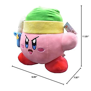 Kirby Sword 12" Mega Plush - Cute Plushies, Big Plush & Soft Pillow Kirby Gifts for Kids & Adults! Kirby Plushes Available Include Whip Kirby, Kirby Sleep, Fighter Kirby, and Link Kirby Sword.