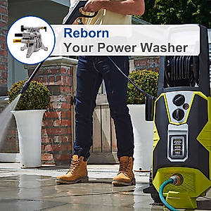 AgiiMan Pressure Washer Pump - 7/8" Shaft Vertical Replacement Power Washer Pump Rebulid Kit 2.5 GPM, 3000 PSI Troy Blit Srmw22g26 Pump Accessories Fit Craftsman, Honda, Ryobi