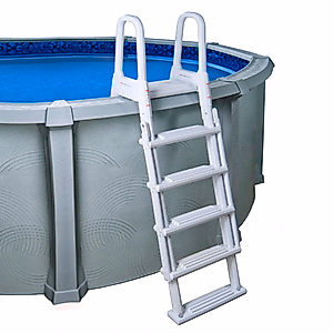 Blue Wave NE1222 A-Frame Flip Up Ladder for Above Ground Pools, White