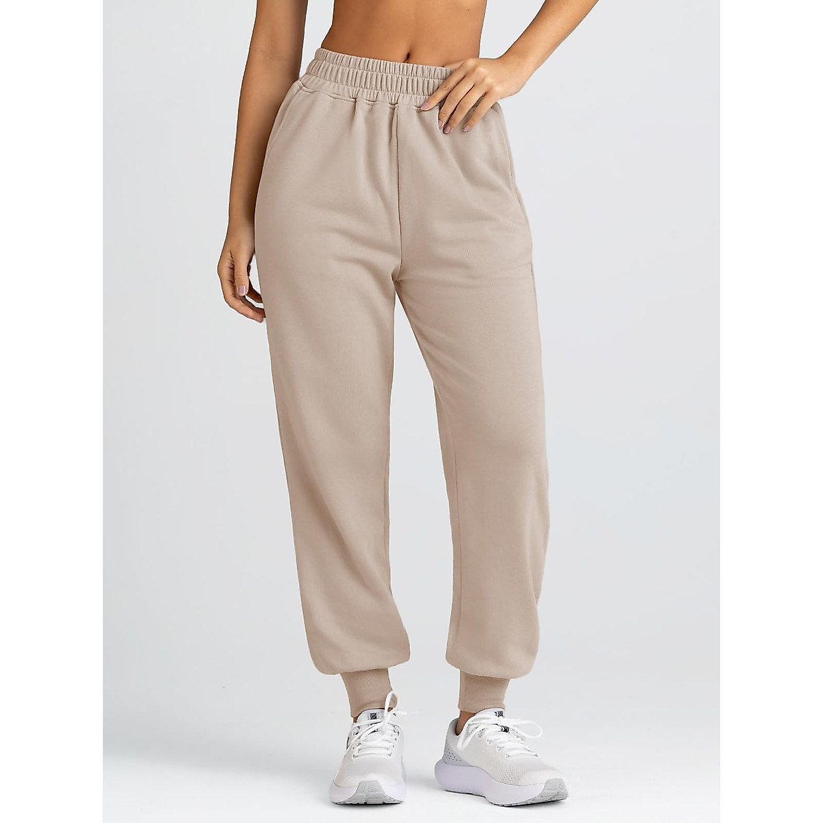 AUTOMET Womens Baggy Sweatpants Trendy Y2k Joggers Pants Lounge Winter Clothes Outfits Fashion Khaki