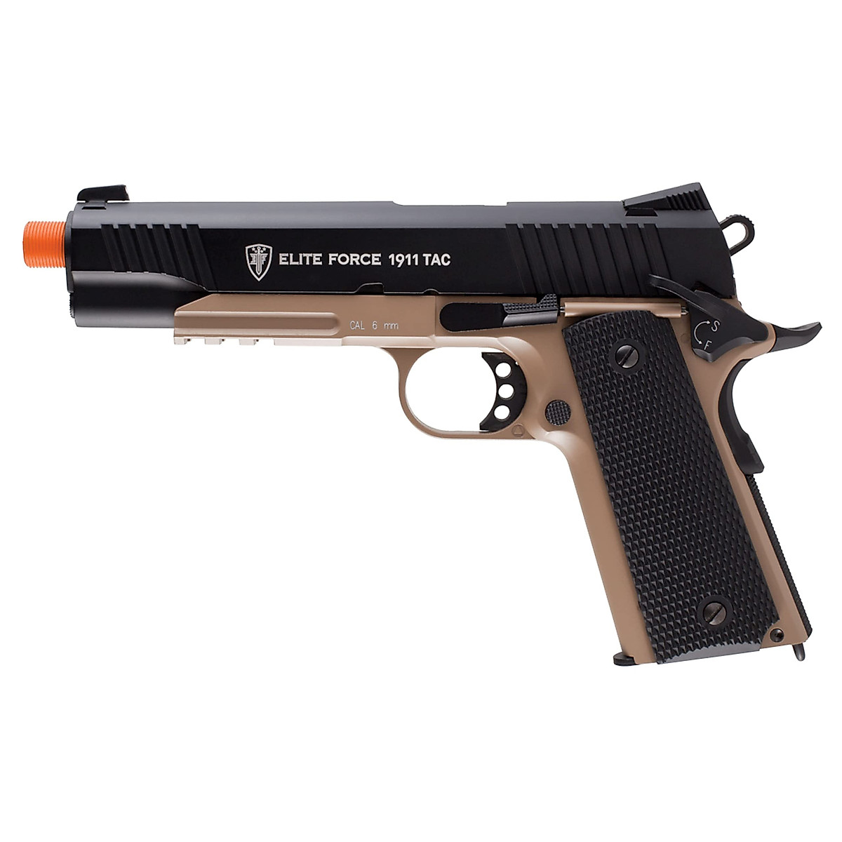 Elite Force 1911 Blowback 6mm BB Pistol Airsoft Gun, FDE/Black, 1911 TAC