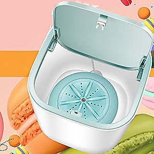 Greewen Portable Practical Super Shock Wave Turbine USB Creative Washing Machine, Blue, Medium