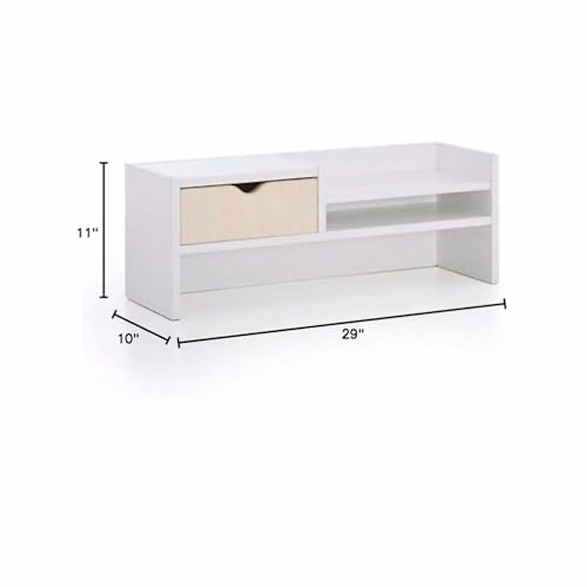 Brite Furniture Brite Desktop Hutch for 30"W Desks Light Maple