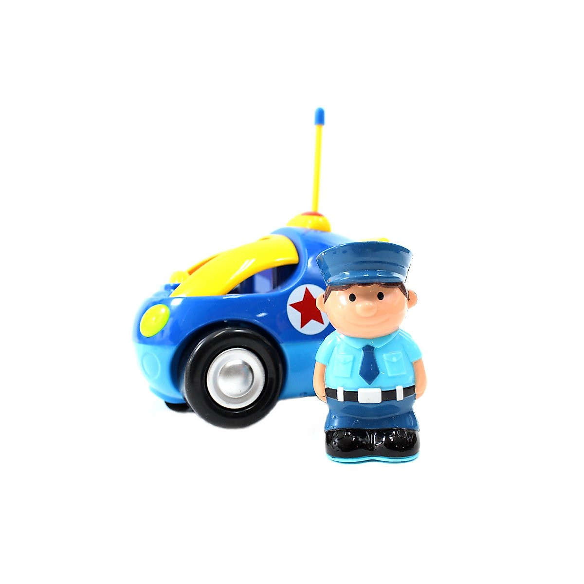 PowerTRC Cartoon Remote Control Cars and Planes Radio Remote Control with Music and Sound | Red, Blue and Yellow Toy for Baby Kids Removable Driver Pilot