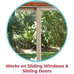 Toddleroo by North States Sliding Door & Window Lock | Safely Secure Sliding Window and Doors | No Tools Required | Works on Glass or Wood | Baby proofing with Confidence (1-Count, White)