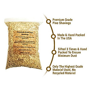 Wood Smith USA Premium Pine Bedding | Dust Free, Soft Shavings | All Natural | Chicken Coops | Animal Bedding | Small Animals | Odor Control (4 Quart)