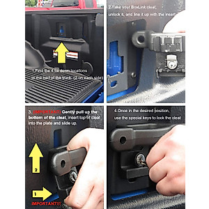 ISSYAUTO 4 Pack Tie Down Anchors Compatible with 2015-2024 F150 F250 F350 Boxlink Bed Tie Downs, FL3Z-99000A64-B