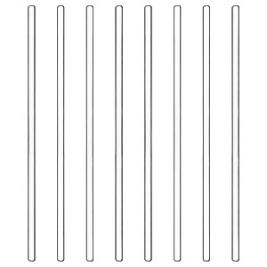 stonylab Glass Stirring Rods, 9.84 Inch Long Borosilicate Glass Rods Stirrers Sticks with Rounded Ends Solid Glass Stick for Lab Kitchen Science, 8-Pack