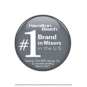 Hamilton Beach Classic Stand and Hand Mixer, 4 Quarts, 6 Speeds with QuickBurst, Bowl Rest, 290 Watts Peak Power, Red (64654)