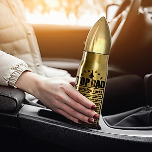 FROOBLEQUIRK 17 Oz Stainless Steel Top Dad Bullet Tumbler – Funny Gifts for Dad, Birthday, Christmas & Father’s Day Gift from Daughter, Son, Wife