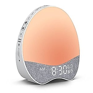 Welgo G4 White Noise Machine Alarm Clock and Nightlight with Natural Sound Dual Alarm, 12 Soothing Sounds, Sleep Timer, Dimmable Digital Display for Kids, Adult, Sleeping, Bedroom, Bedside…