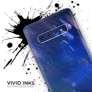 DesignSkinz Deep Blue Unfocused Scratches Protective Vinyl Decal Wrap Skin Cover Compatible with The Samsung Galaxy S20 (Screen Trim & Back Glass Skin)