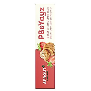 Sprout Organics PB & Yayz Sandwich Bars Peanut Butter & Strawberry, Organic Gluten Free Toddler Snack