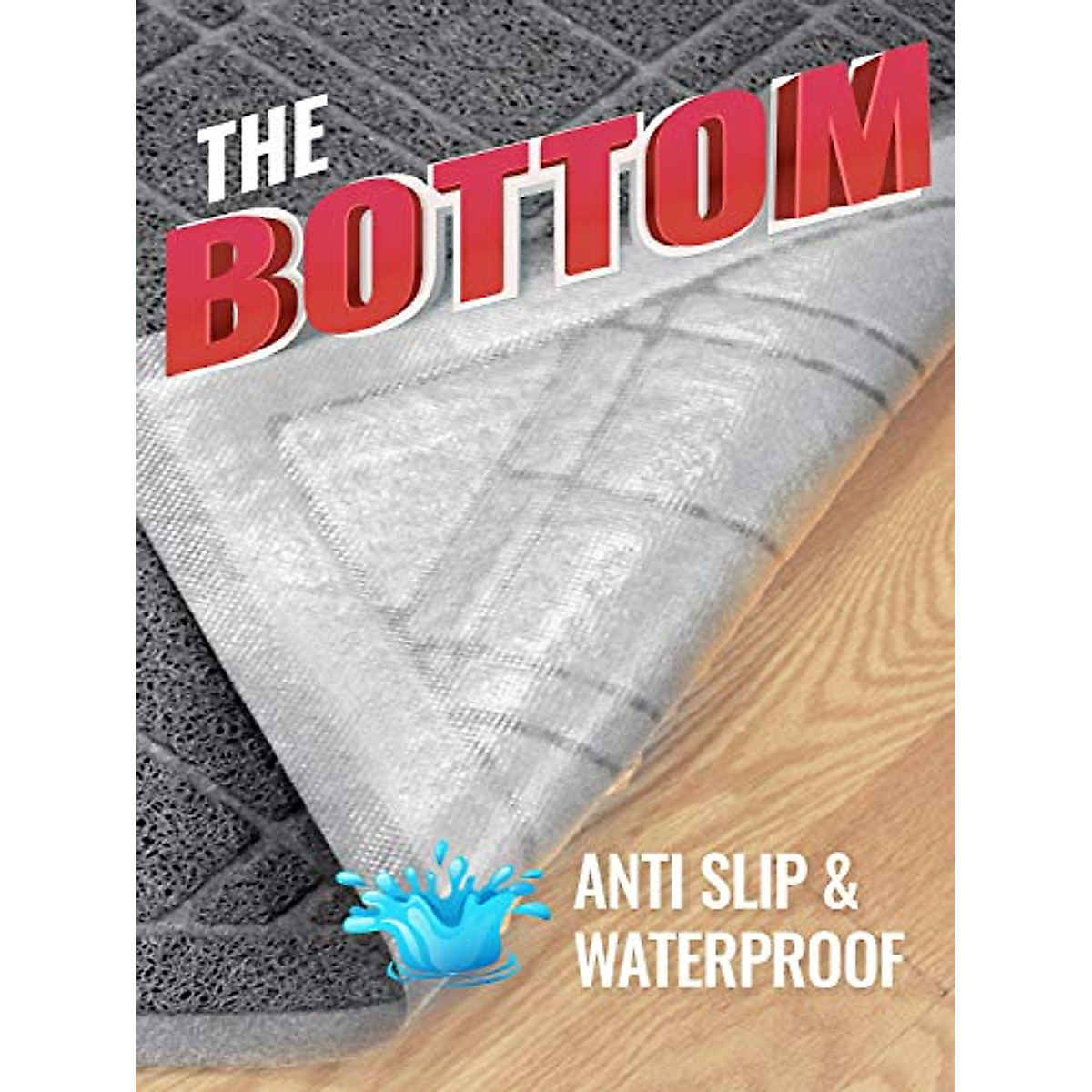 Iprimio Cat Litter Box Mat, 42x36", Gray - Cat Litter Trapping Mat - Mesh Mat Catches Litter - Kitty Litter Mat - Large Cat Litter Mat - Repels Odor, Easy Clean Non Slip Kitty Litter Trapper Mats