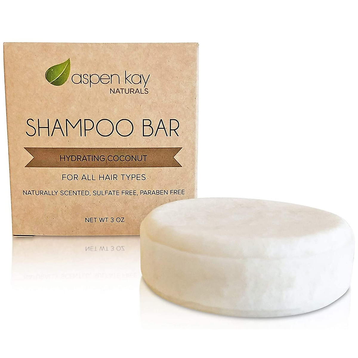 Solid Shampoo and Conditioner bar set, Organic Ingredients, All Hair Types, Sulfate-Free, Cruelty-Free & Vegan. One 3 ounce and one 2.3 ounce bars (Hydrating Coconut)