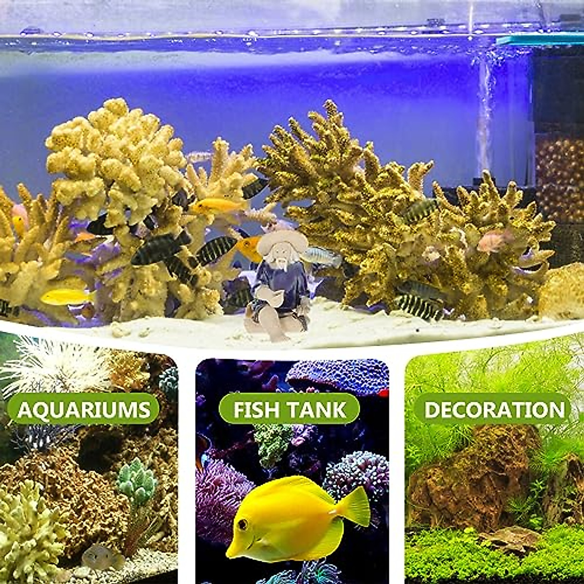 Cabilock Car Accessories Car Decor Car Decor 3pcs Fisherman Figurines Chinese Sitting Fishing Garden Statue Chinese Elder Statue Landscape Micro Bonsai Terrarium Aquarium Ornaments for Car Decor