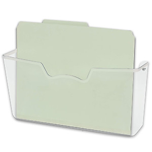 Simple Houseware Clear Single Pocket Wall Mount File Holder
