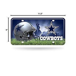 Rico Industries NFL Dallas Cowboys Metal License Plate Tag , 6 x 11.5"