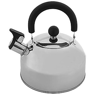 Lily's Home 2 Quart Stainless Steel Whistling Tea Kettle, the Perfect Stovetop Tea and Water Boilers for Your Home, Dorm, Condo or Apartment.