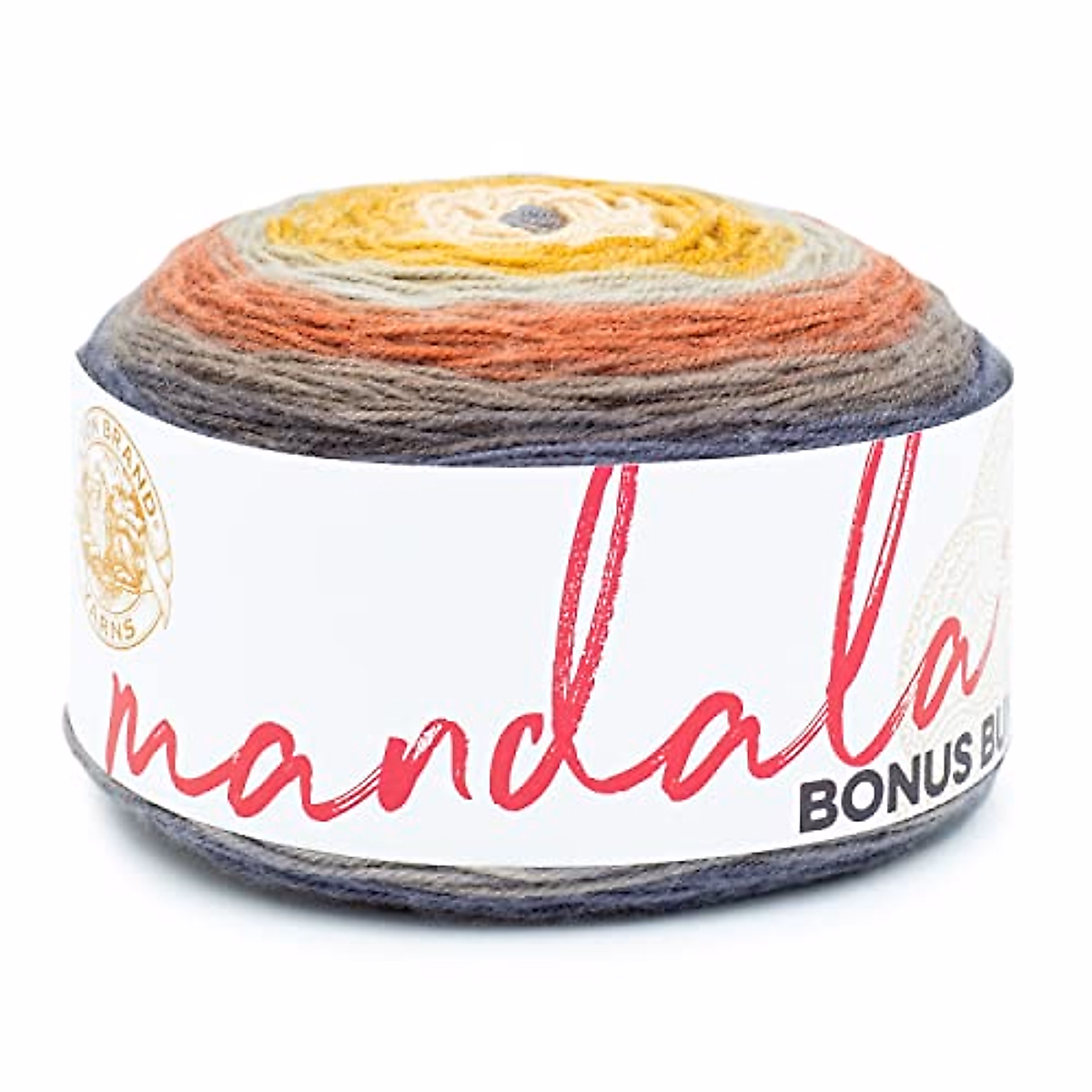 Lion Brand Yarn Mandala Bonus Bundle Yarn, Yarn for Knitting, Crocheting, and Crafting, 1 Cake, Centaur