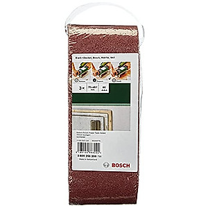 Bosch Home and Garden 2609256206 3-Piece Sanding Set for Belt Sanders, red Quality 80, no Holes, clamped