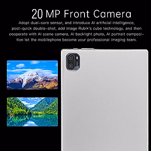 Pomya 10.1in Tablet,2.4 5G WiFi Dual Band Tablet,4G Calling Tablet for Android11,8MP 20MP Dual Camera,8 Core CPU,6000mAh Rechargeable Battery, Kids Friends