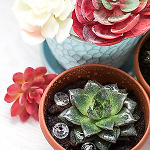 Gintoaria 1000pcs/ Pack Wedding Table Acrylic Diamond Scatter Crystals Confetti Acrylic Gems Vase Fillers Rhinestones for Wedding, Bridal Shower, Vase Beads Decorations (12mm, Olive Green)