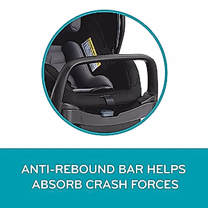 Evenflo Pivot Xpand Modular Travel System with LiteMax Infant Car Seat with Anti-Rebound Bar (Ayrshire Black)