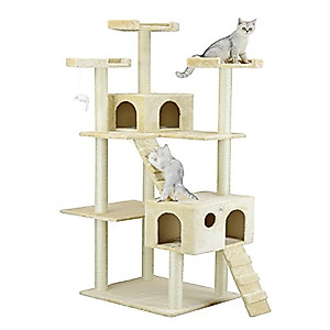 Go Pet Club Cat Tree, 50W x 26L x 72H, Beige