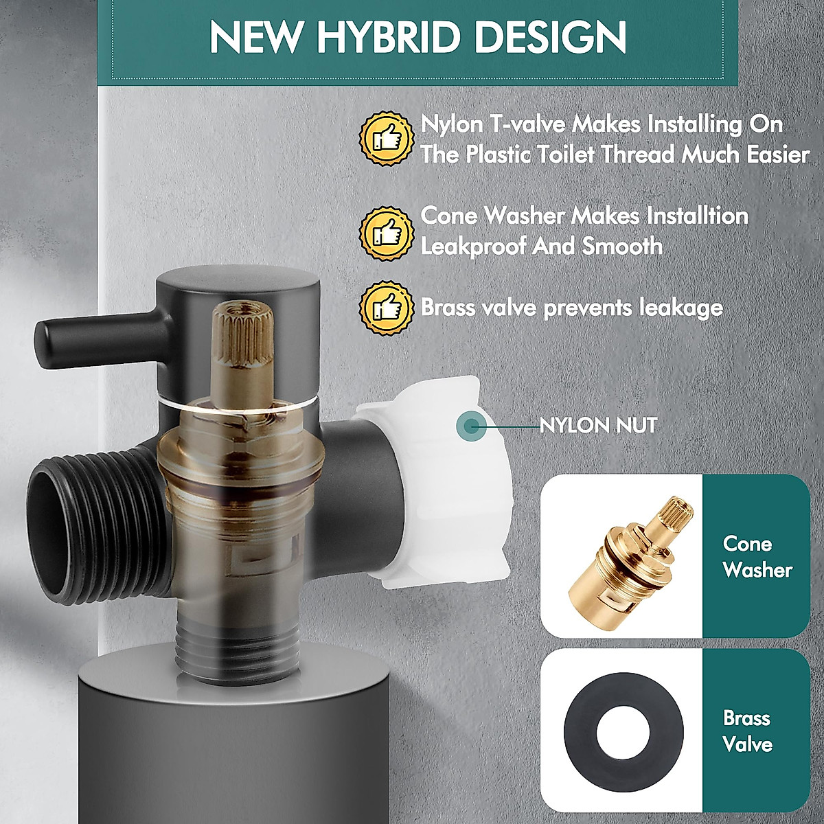 Luxury Handheld Bidet Toilet Sprayer, Premium SUS304 Stainless Steel Bathroom Bidet Sprayer Attachment Set, Baby Cloth Diaper Sprayer with Superior Complete Accessories, Support Wall or Toilet Mount