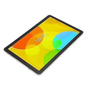 4G LTE Tablet, 5MP Front 13MP Rear 8GB 128GB 1920x1200 Resolution AU Plug 100-240V 10.1 Inch Tablet 8 Core CPU for Android 11.0 for Learning (Gold)