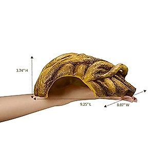 Cosyall Reptile Hide Resin Tree Stump Snake Hide and Cave Hideout Terrarium Habitat Reptile Tank Accessories Decor Leopard Gecko Habitat Shelter for Lizard Spider Frog Amphibians Medium